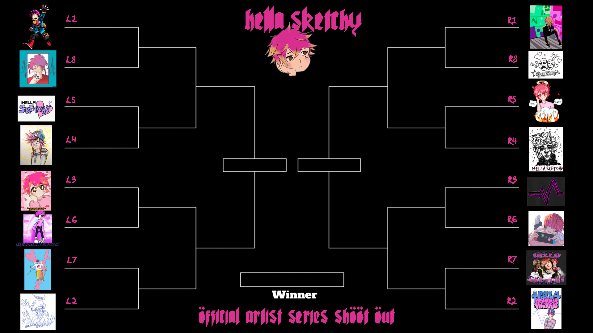 Hella Sketchy Artist Series Shoot Out Bracket! 16 Finalist for the ...
